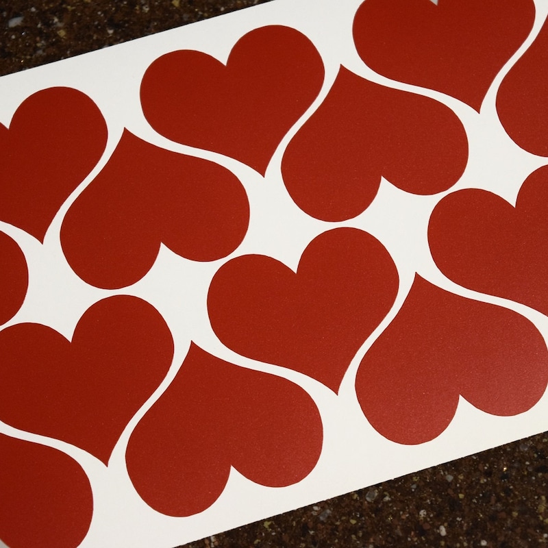 Envelope Heart Stickers - Etsy