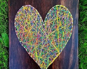 Heart String Art - Etsy