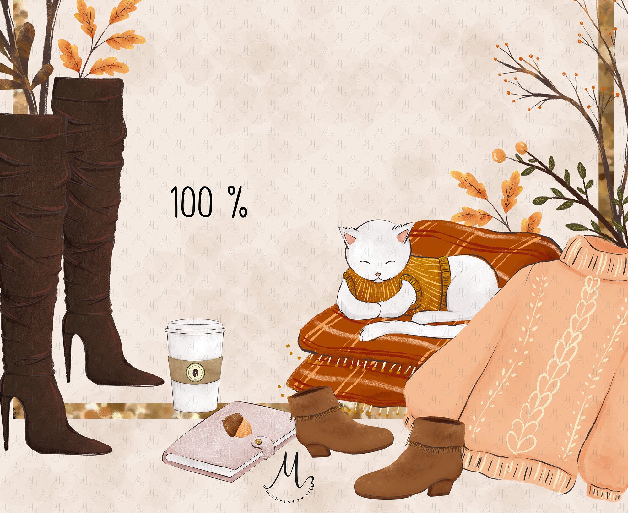 Fall Elements Clip Art Fall Clipart Planner Clipart Planner Stickers ...