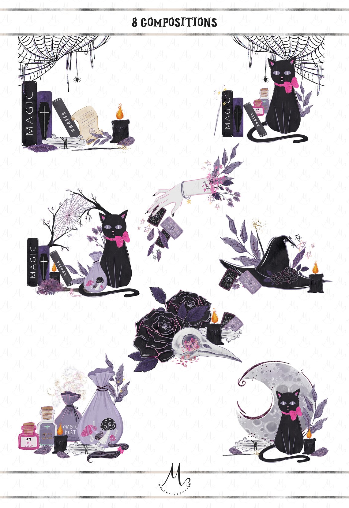 Witchcraft Clip Art - Halloween Clipart - Planner Clipart - Planner ...