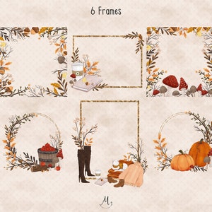 Fall Elements Clip Art - Fall Clipart - Planner Clipart - Planner ...