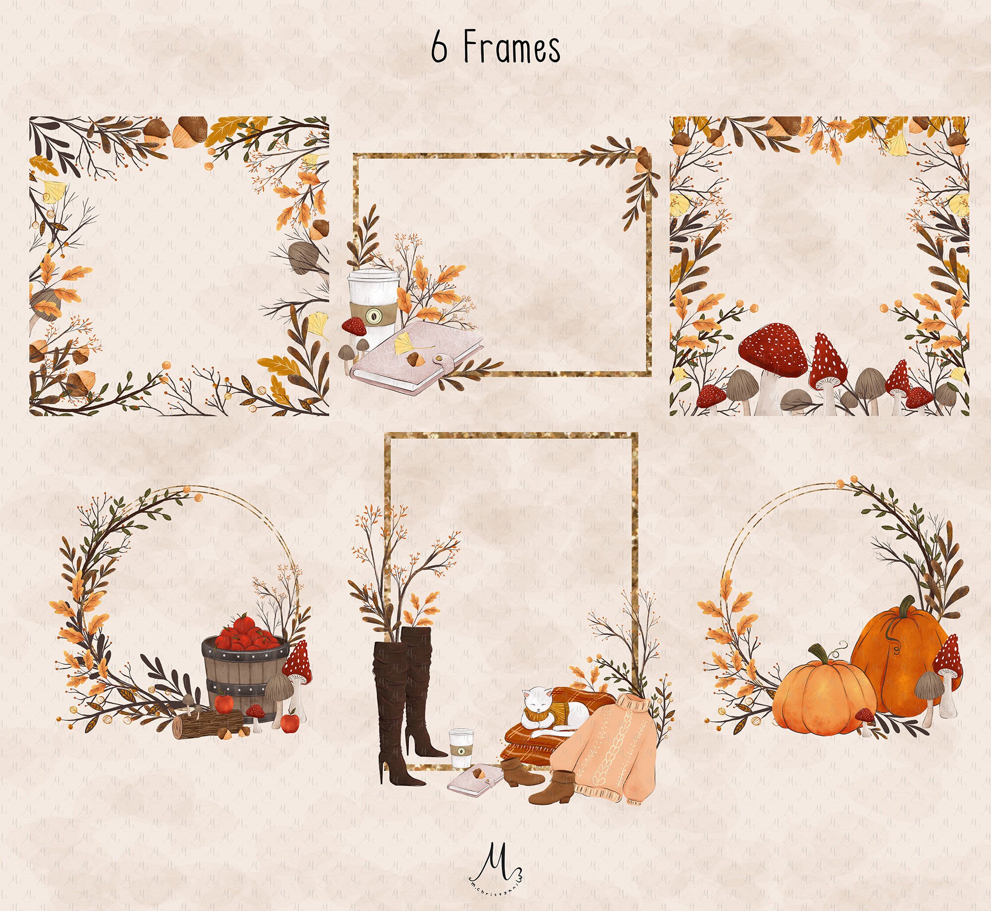 Fall Elements Clip Art Fall Clipart Planner Clipart Planner Stickers ...