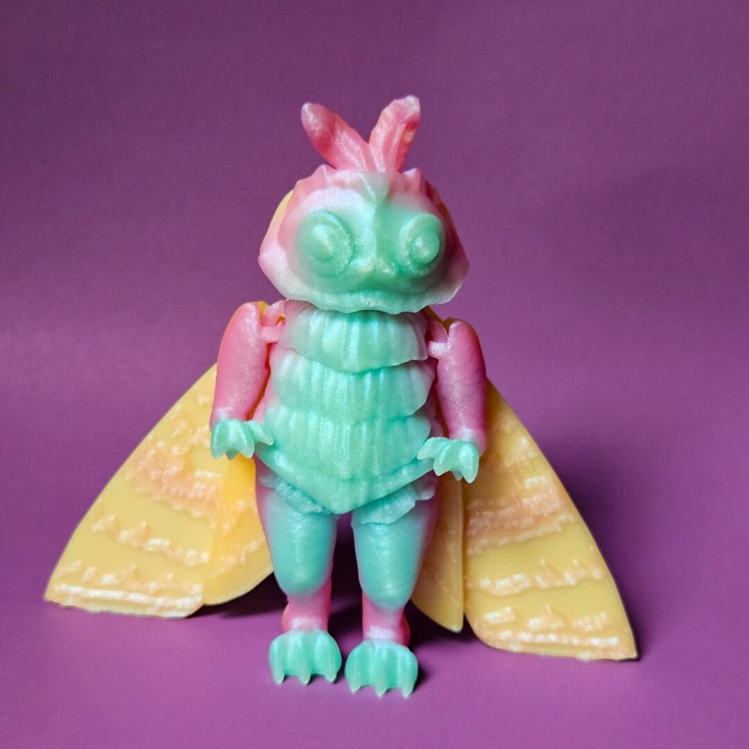 Sugarplum Mothman | Pastel Cryptid Figure With Glitter Wings | Cute ...