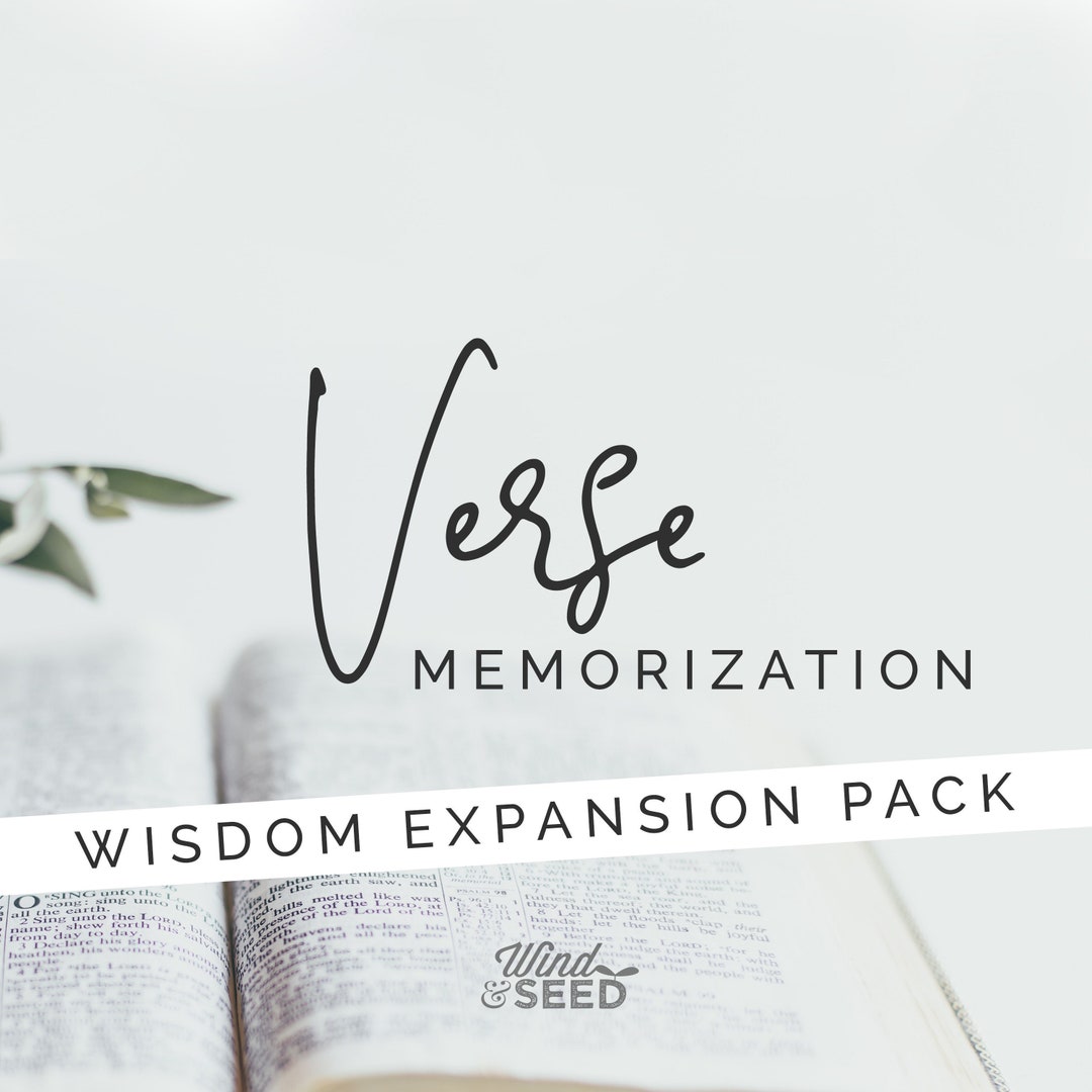 Charlotte Mason Verse Memorization Printable *WISDOM EXPANSION PACK* - Etsy