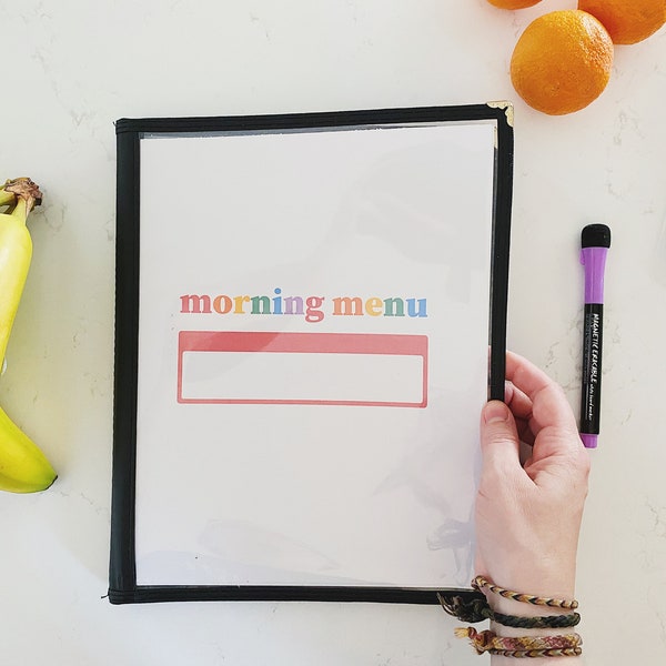 Printable Homeschool Morning Menu - Etsy