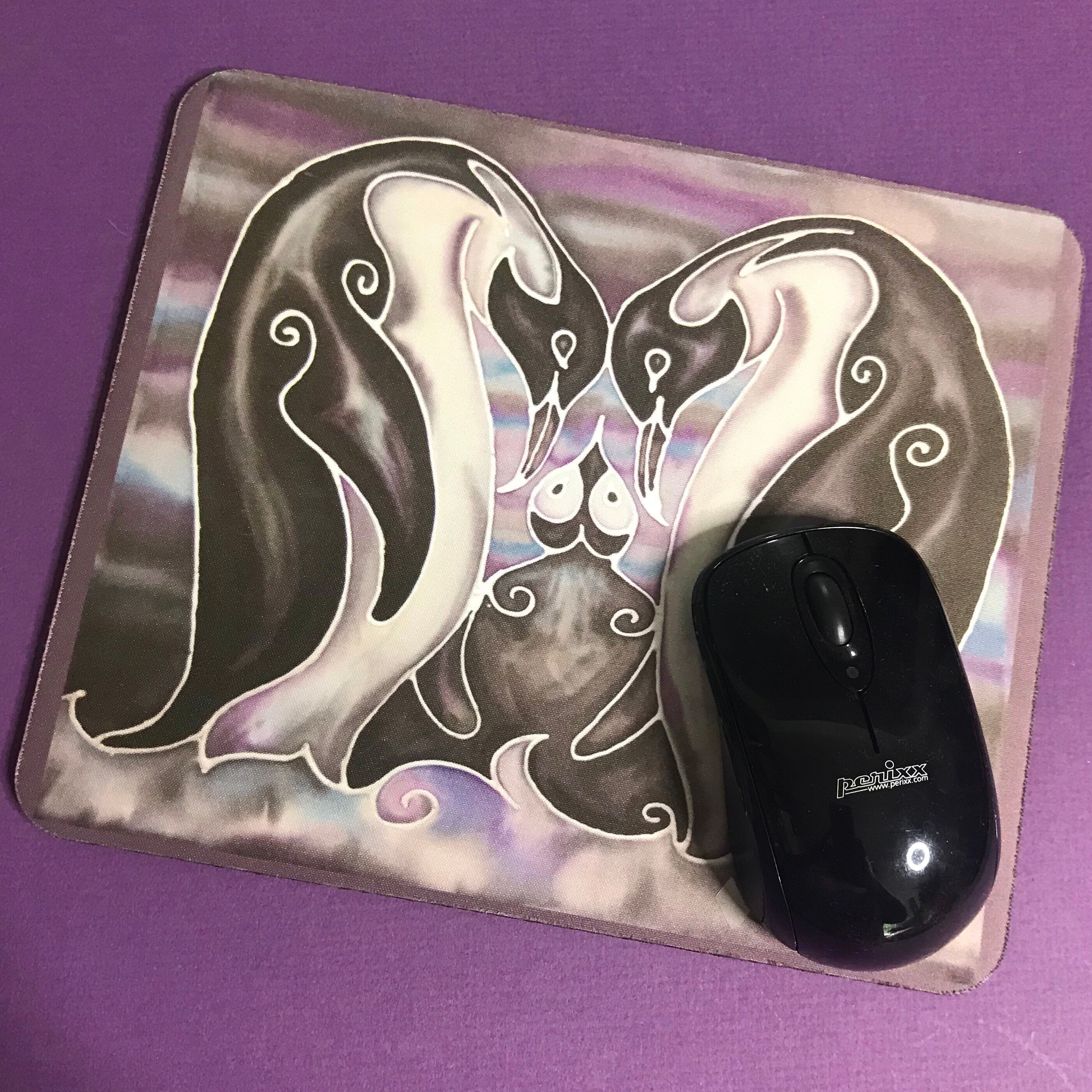 Penguins Computer Mouse Mat Penguin Family Desk Accessory - Etsy Sweden