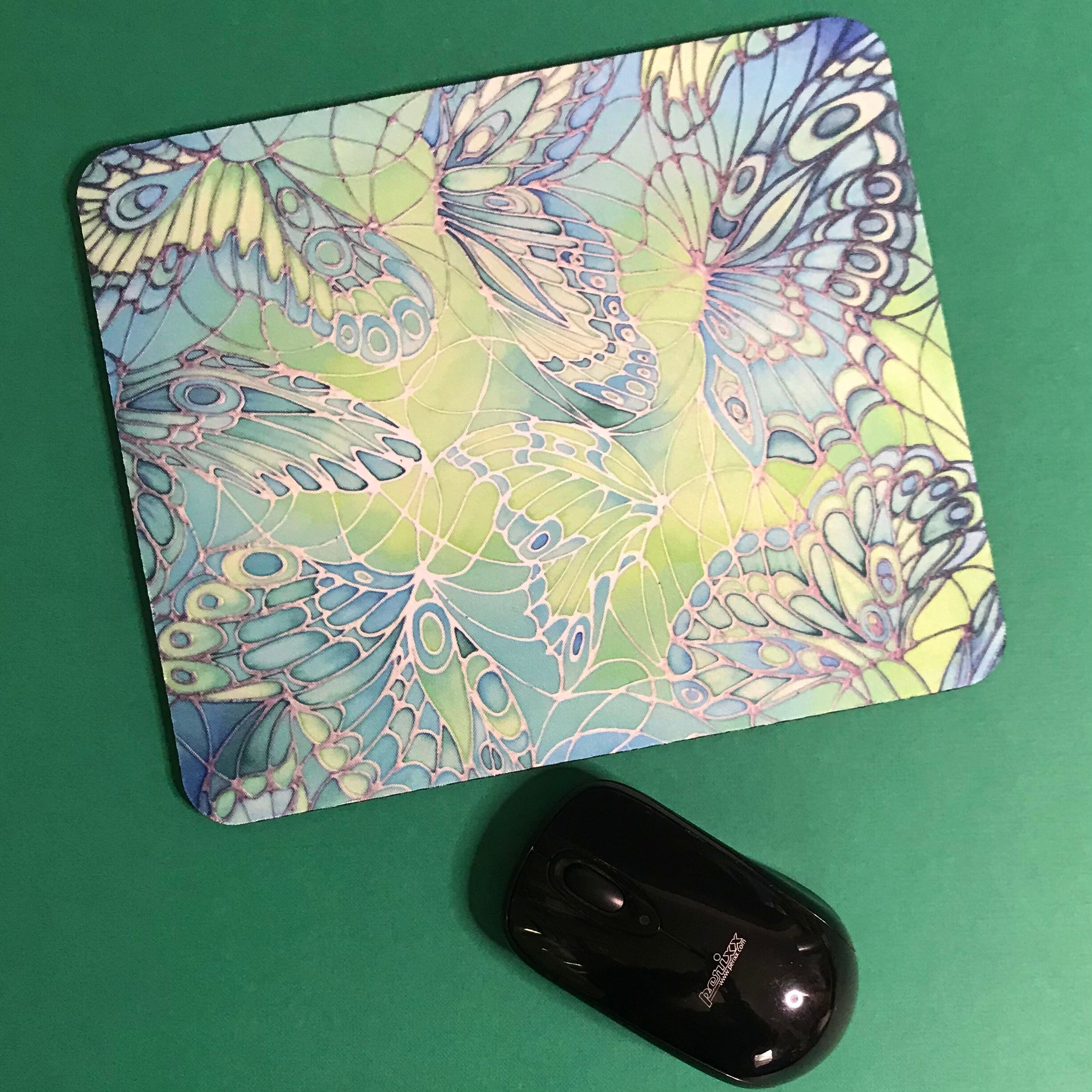 Mariposas Mouse Mat Green Lime Turquoise Mouse Pad | Etsy