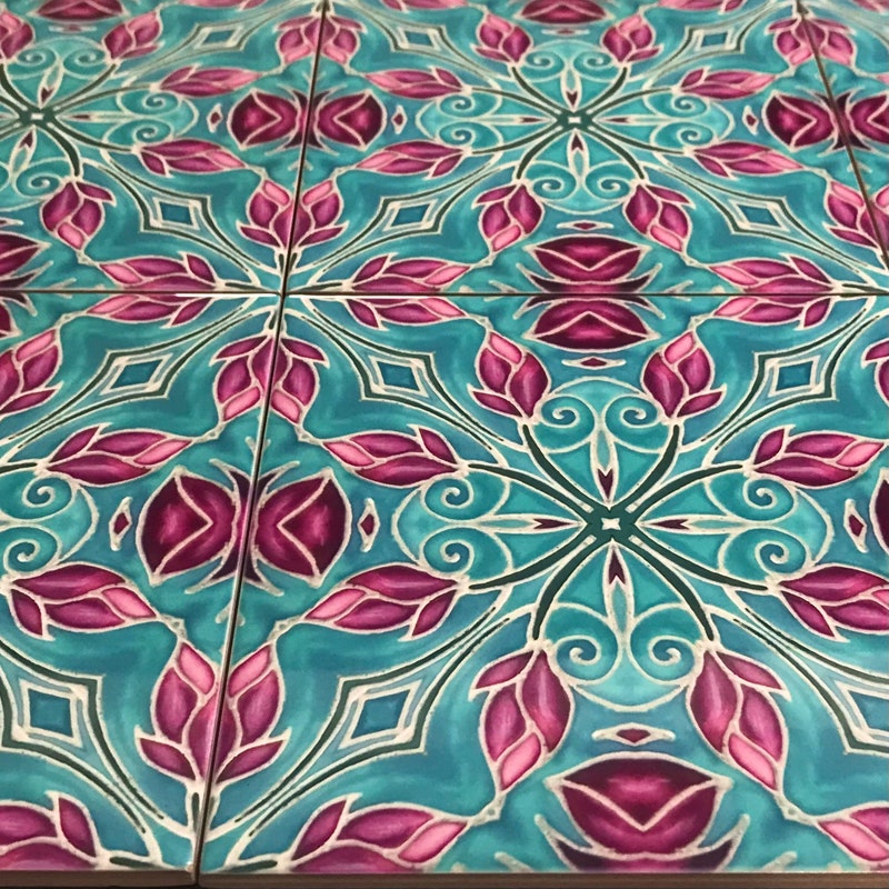 Folk Art Tiles - Etsy