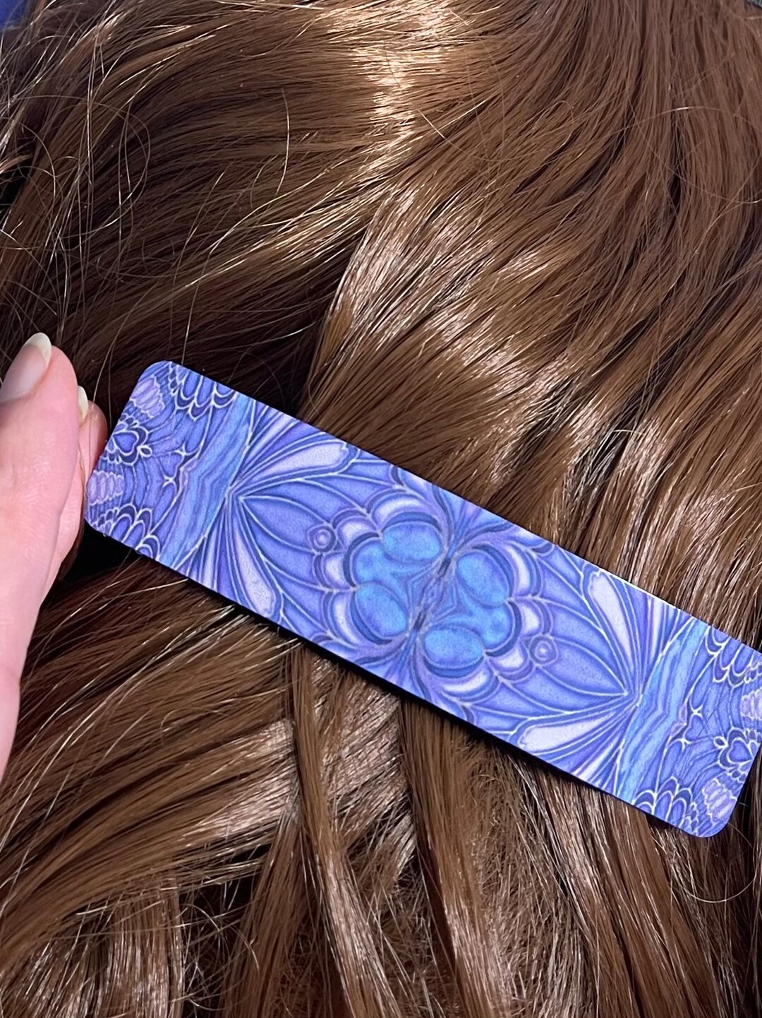 Blueberry Butterfly Wings Hair Slide - Blueberry Colour Hair Barrette ...