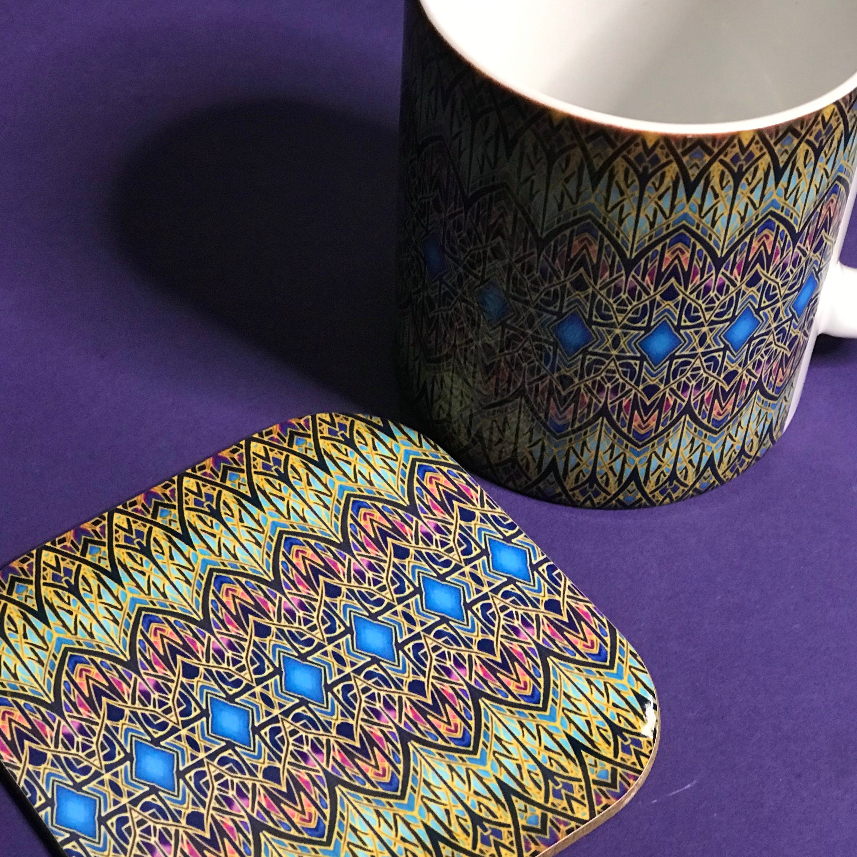 Cathedral Stained Glass Window Drinks Mats - Rich Decorated Mug ...