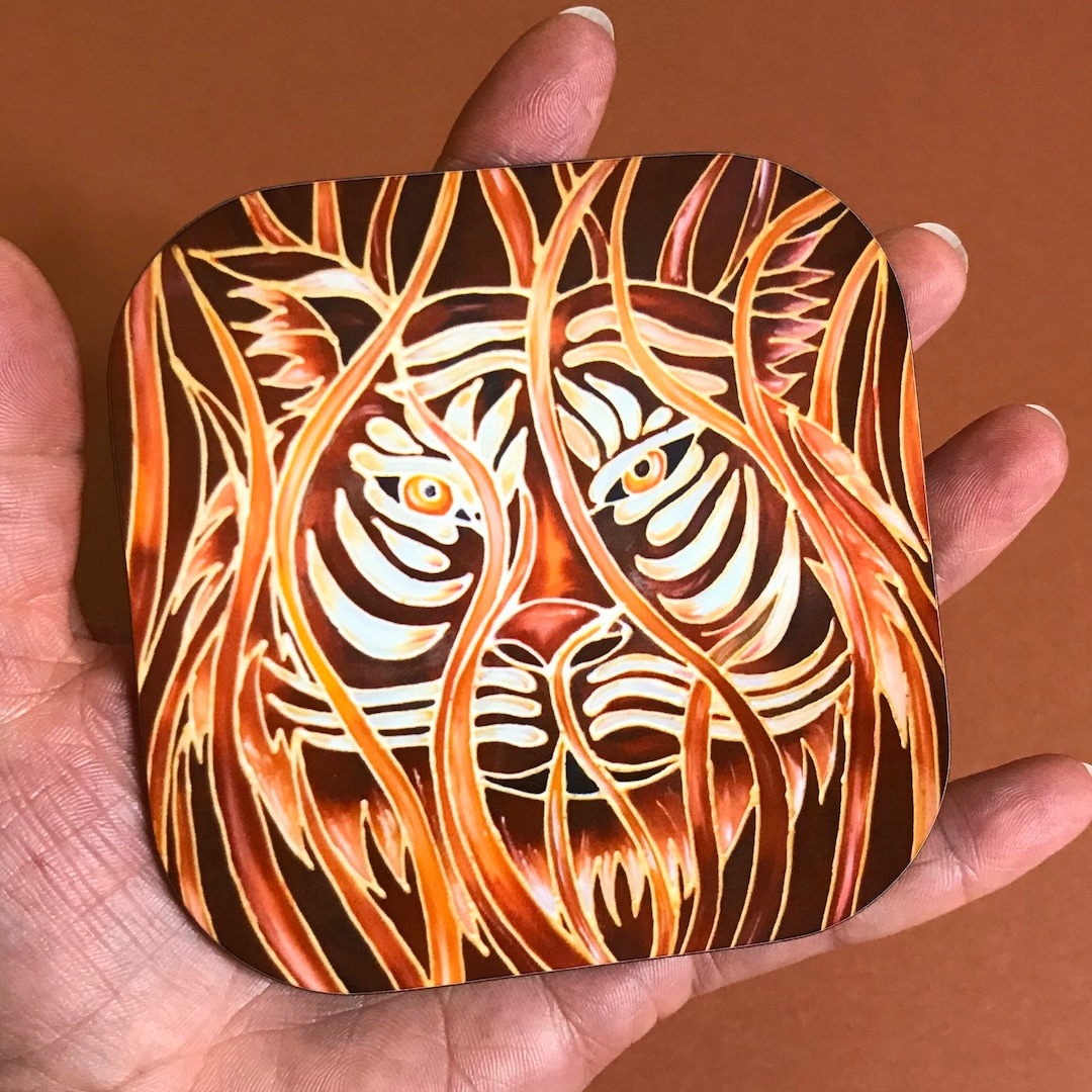 Jungle Tiger Drinks Coaster - Wildlife Mug Coaster - Tiger Lover Gift ...