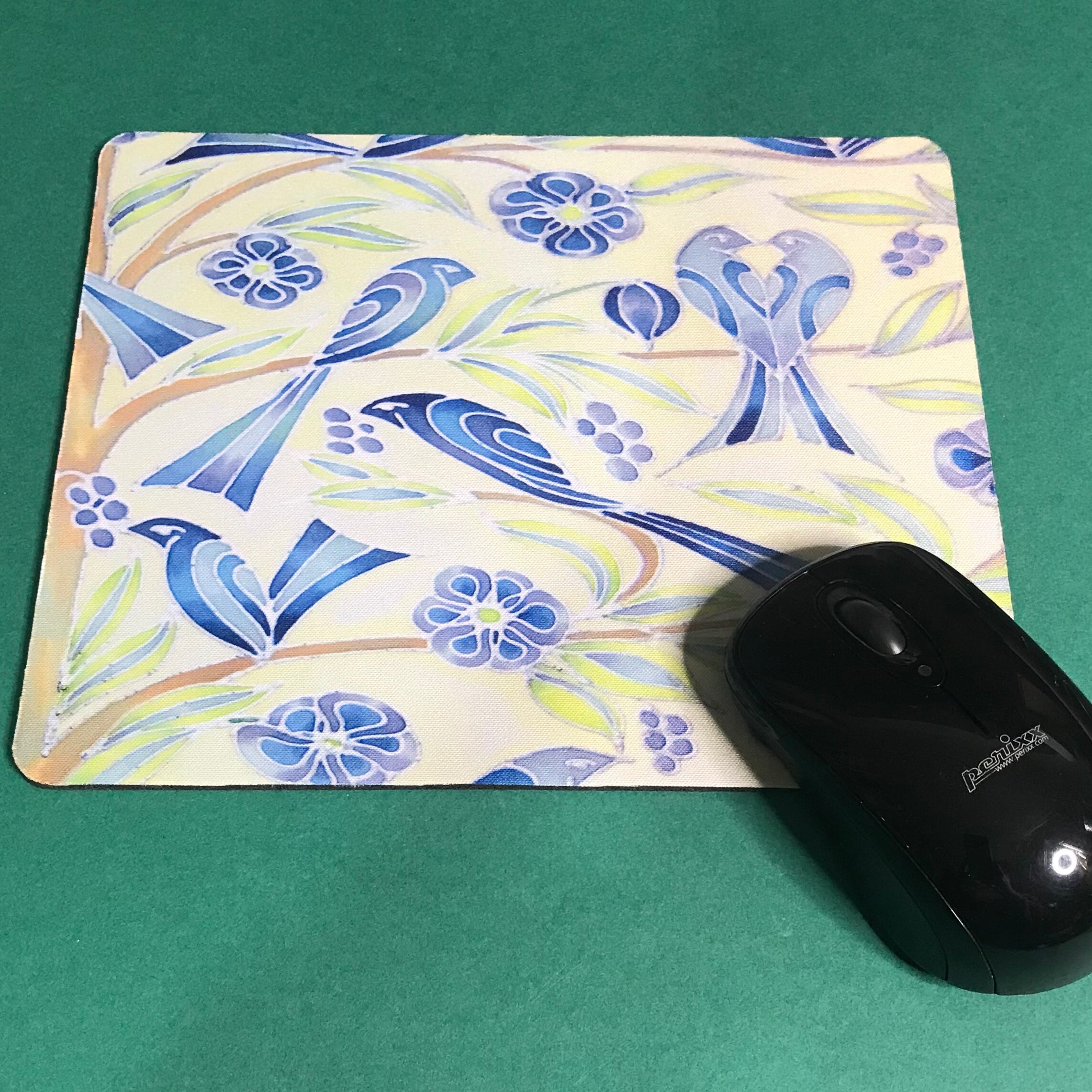 Blue Birds Mouse Mat Modern Office Decor Computer - Etsy