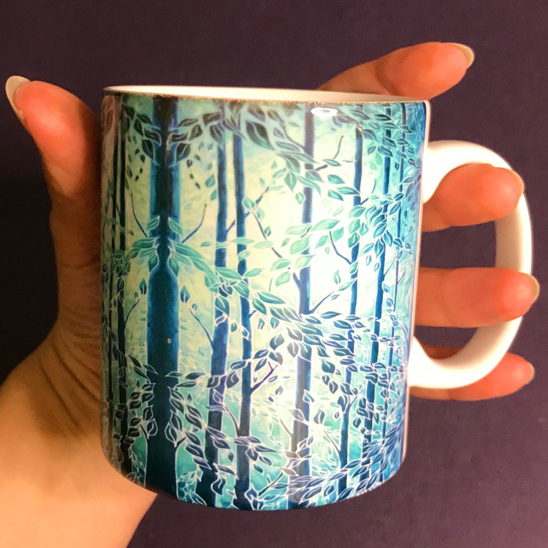 Blue Forest Ceramic Mug OR Into the Woods Mug & Coaster Box Set - Trees ...