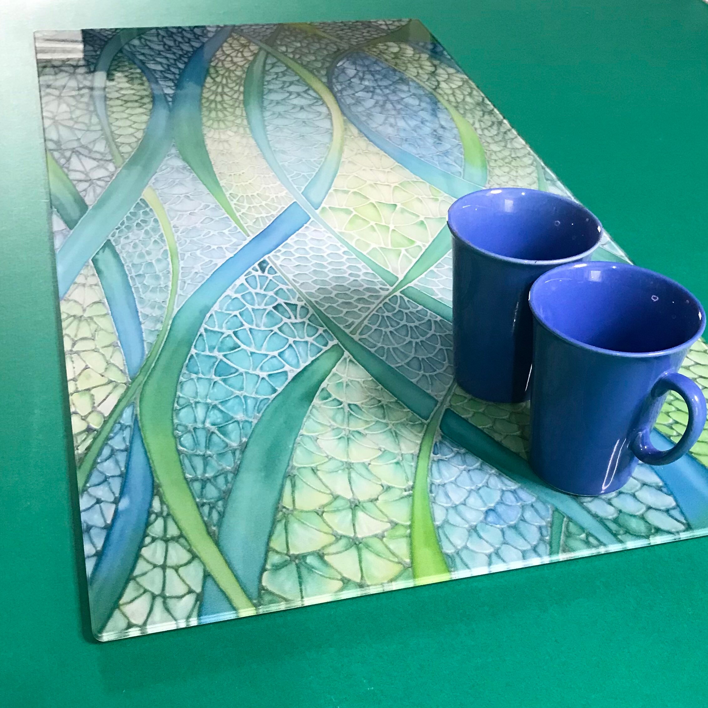 Stunning Extra Large Green Glass Counter Saver Green Mint - Etsy UK