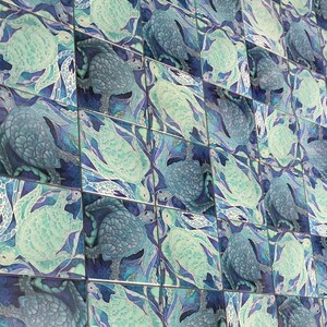 Turtle Mix 6” Square Wall Tiles - Blue, Turquoise and Aqua Home Decor ...