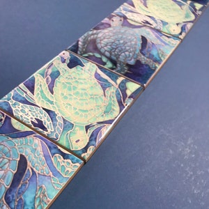 Turtle Mix 6” Square Wall Tiles - Blue, Turquoise and Aqua Home Decor ...