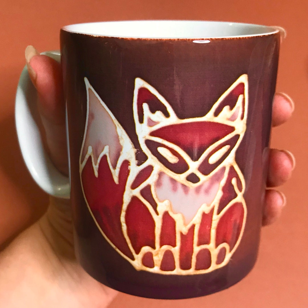 Cute Fox Ceramic Mug OR Foxy Mug and Coaster Box Set - Wildlife Coffee ...