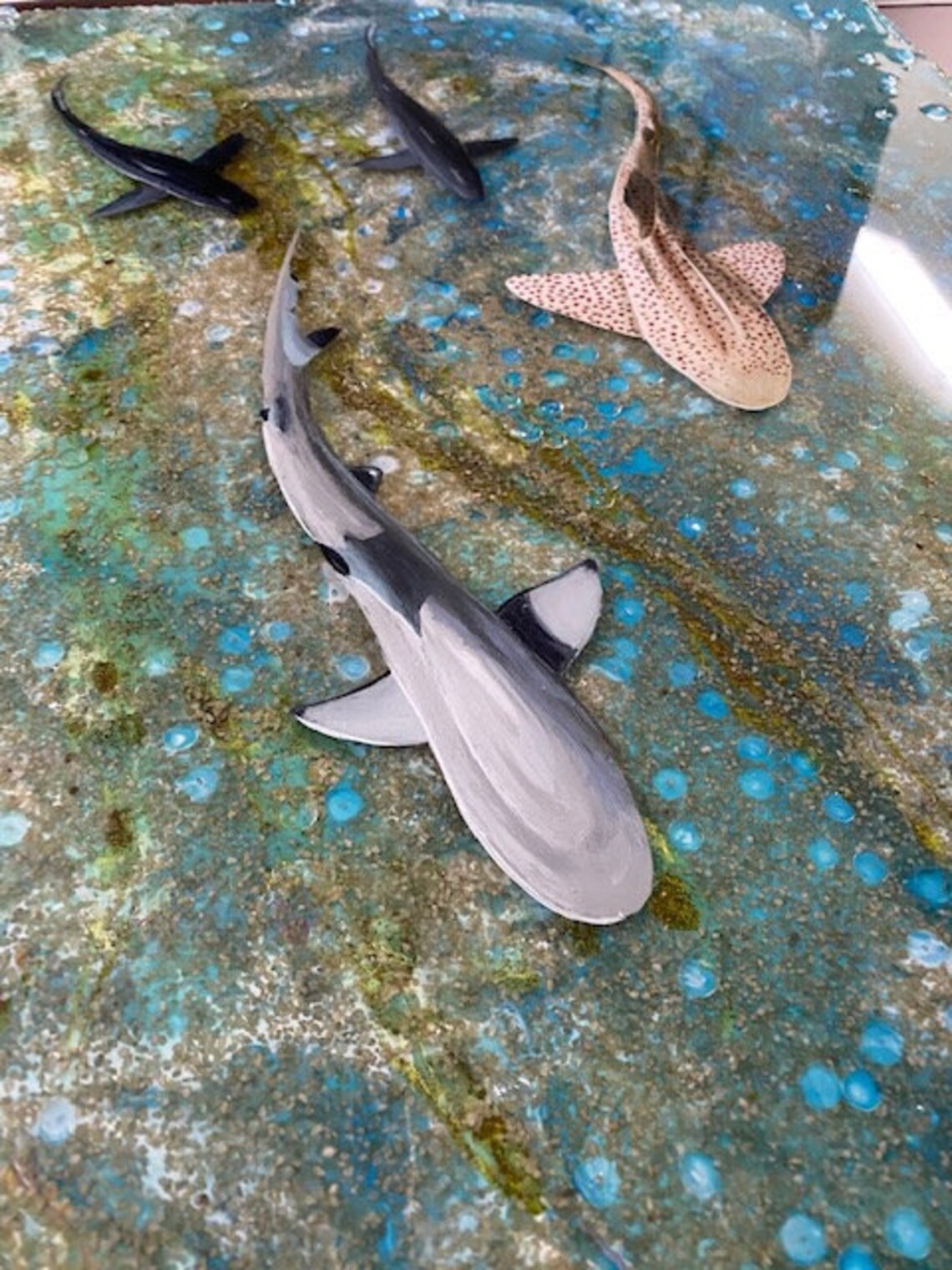 Sharks Sea life marine life fish ocean resin art resin | Etsy