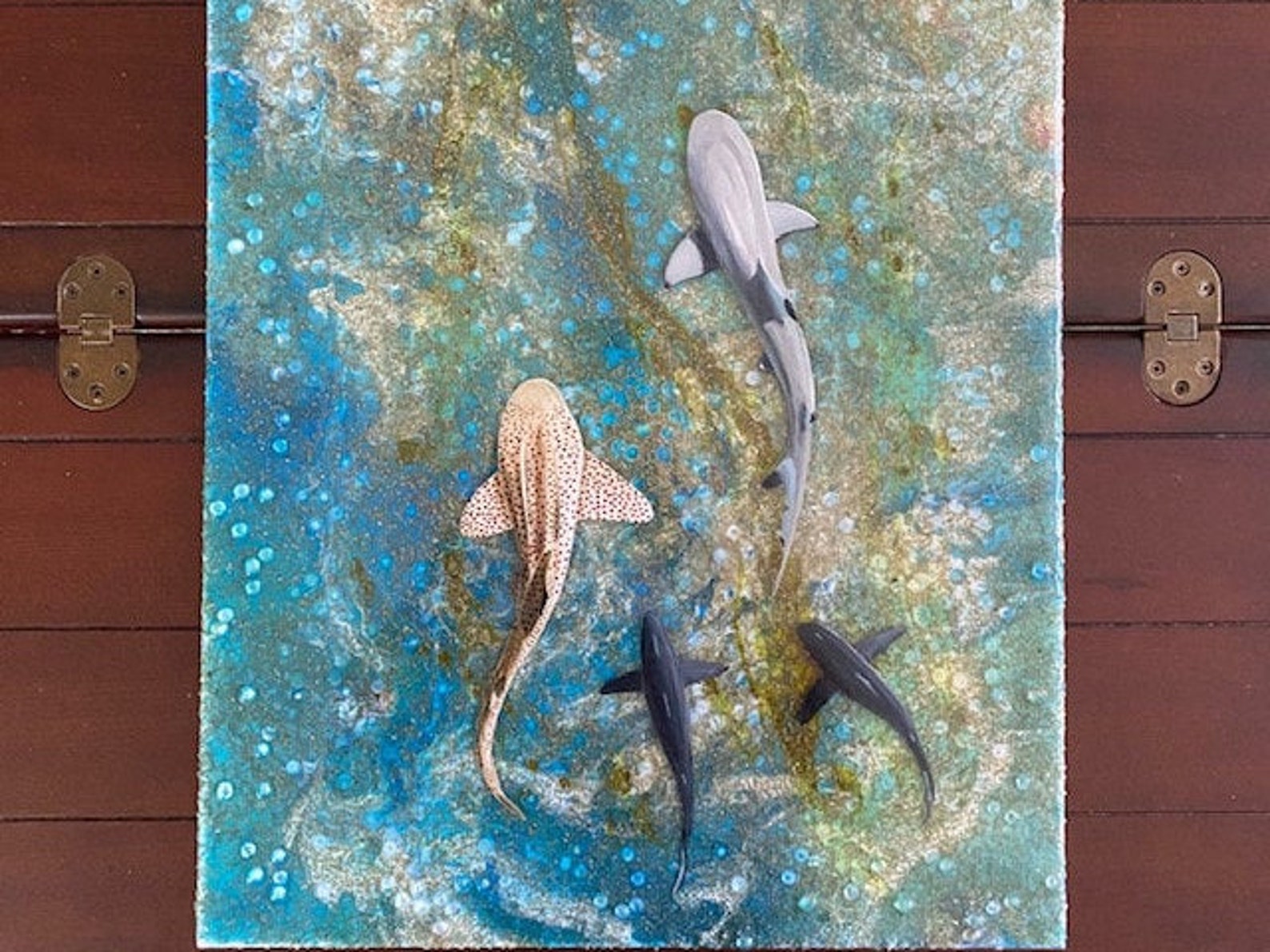 Sharks Sea life marine life fish ocean resin art resin | Etsy