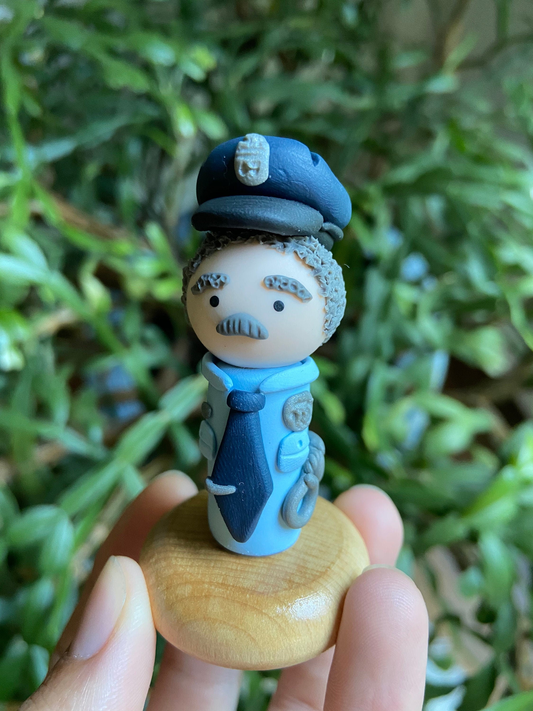 Handcrafted Clay Police Officer Figurine Colorful Unique Gift - Etsy