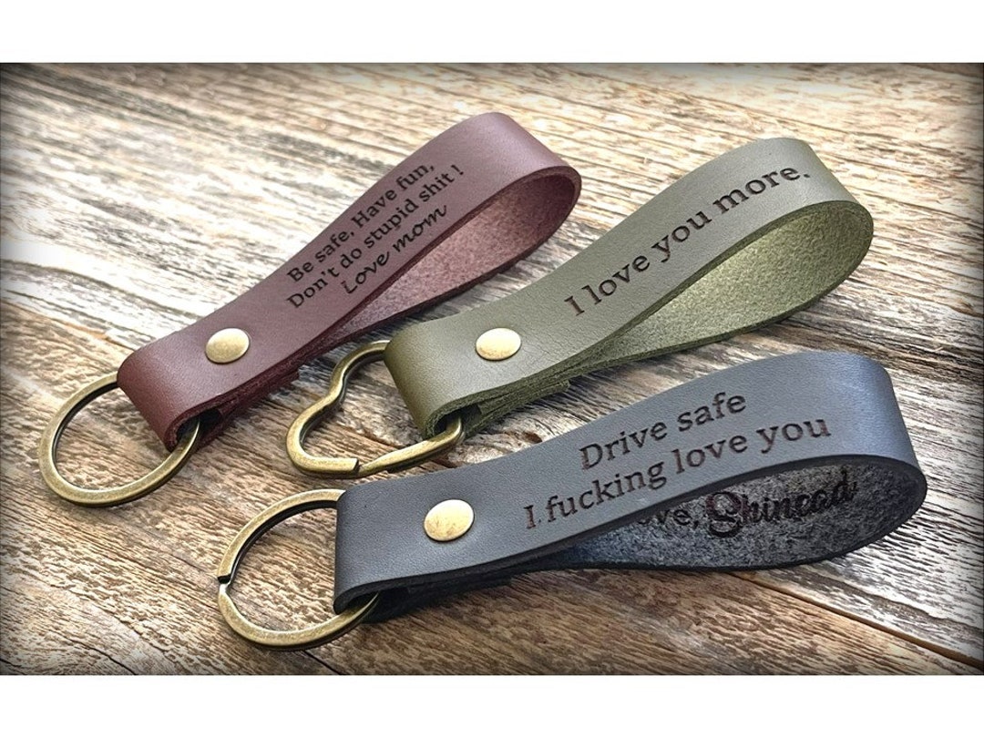 Drive Safe Back to Me, Gift From Wife, New Driver Gift, Genuine Leather ...