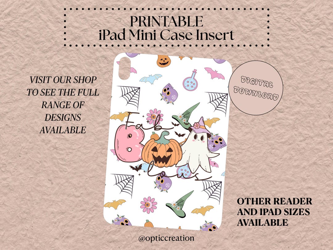 Insert iPad Mini 6/7, Printable for Clear Case, Book Accessories ...