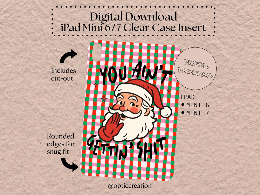 Insert iPad Mini 6/7, Printable for Clear Case, Book Accessories ...