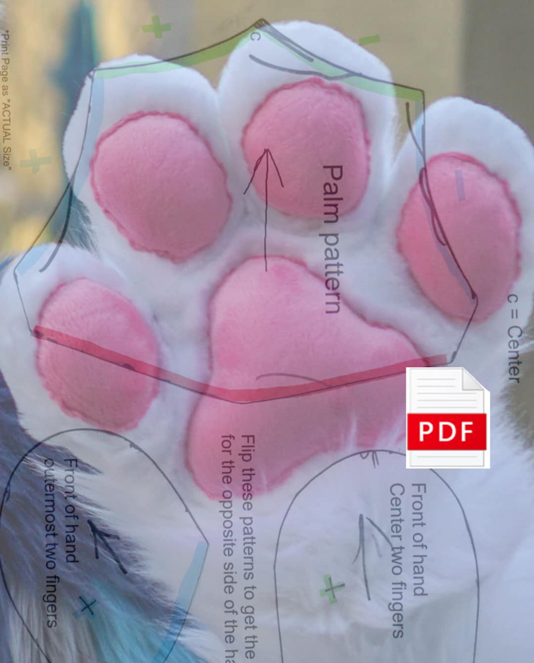 Original 4finger Handpaw Patterns - Etsy