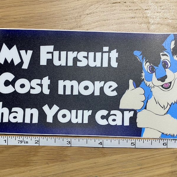 Furry Bumper Sticker for Car - Etsy