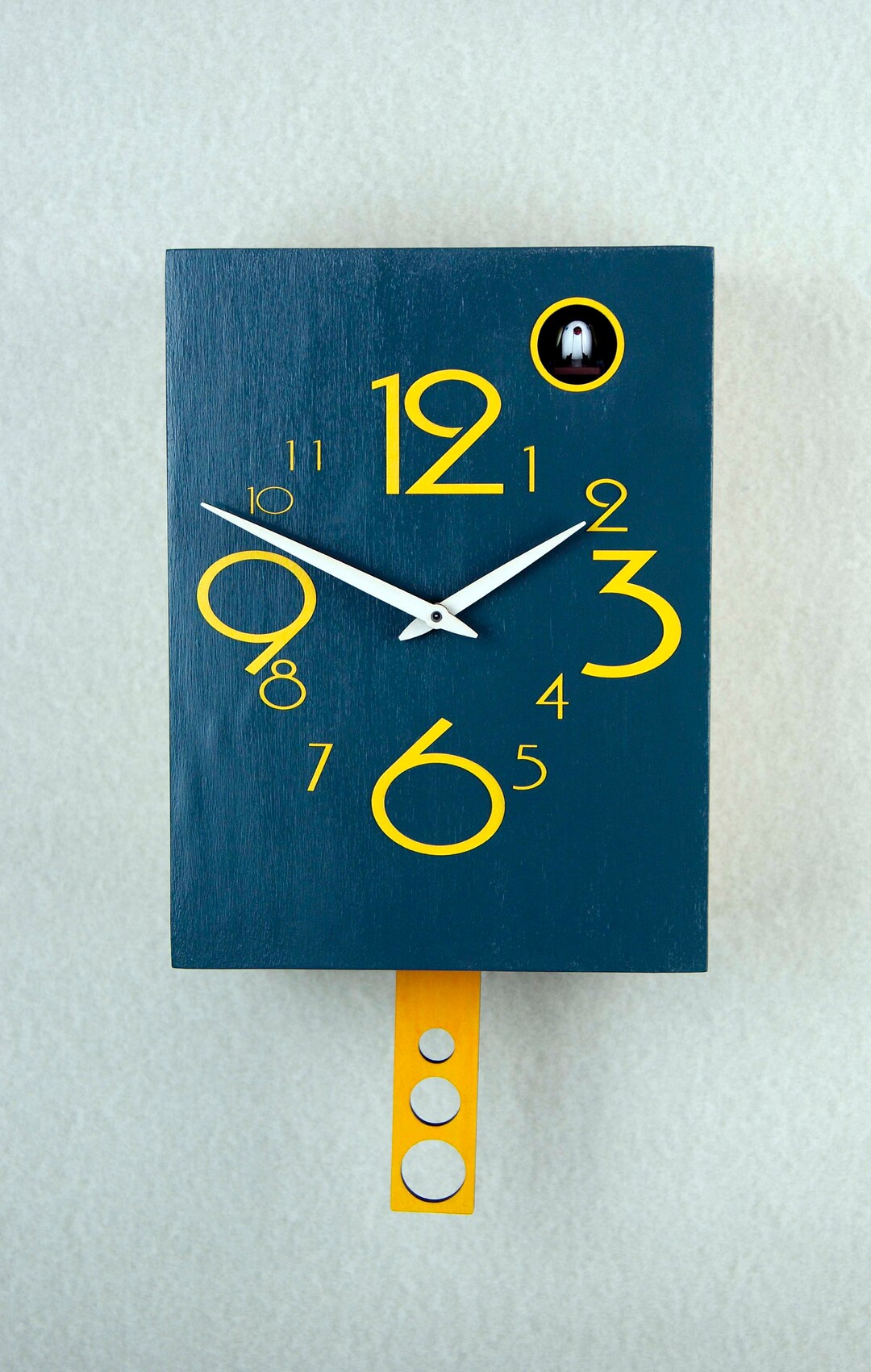Blue Cuckoo Clock, Large Numbers and Small Numbers - Etsy