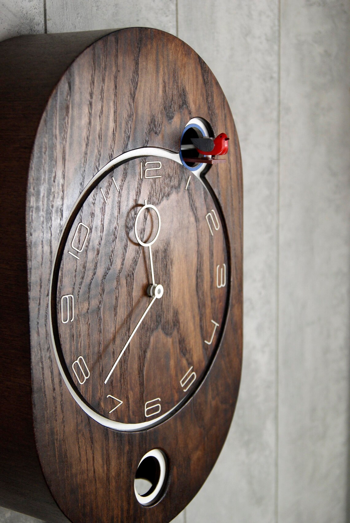 Cuckoo Clock Tinted Ash Veneer Finish - Etsy