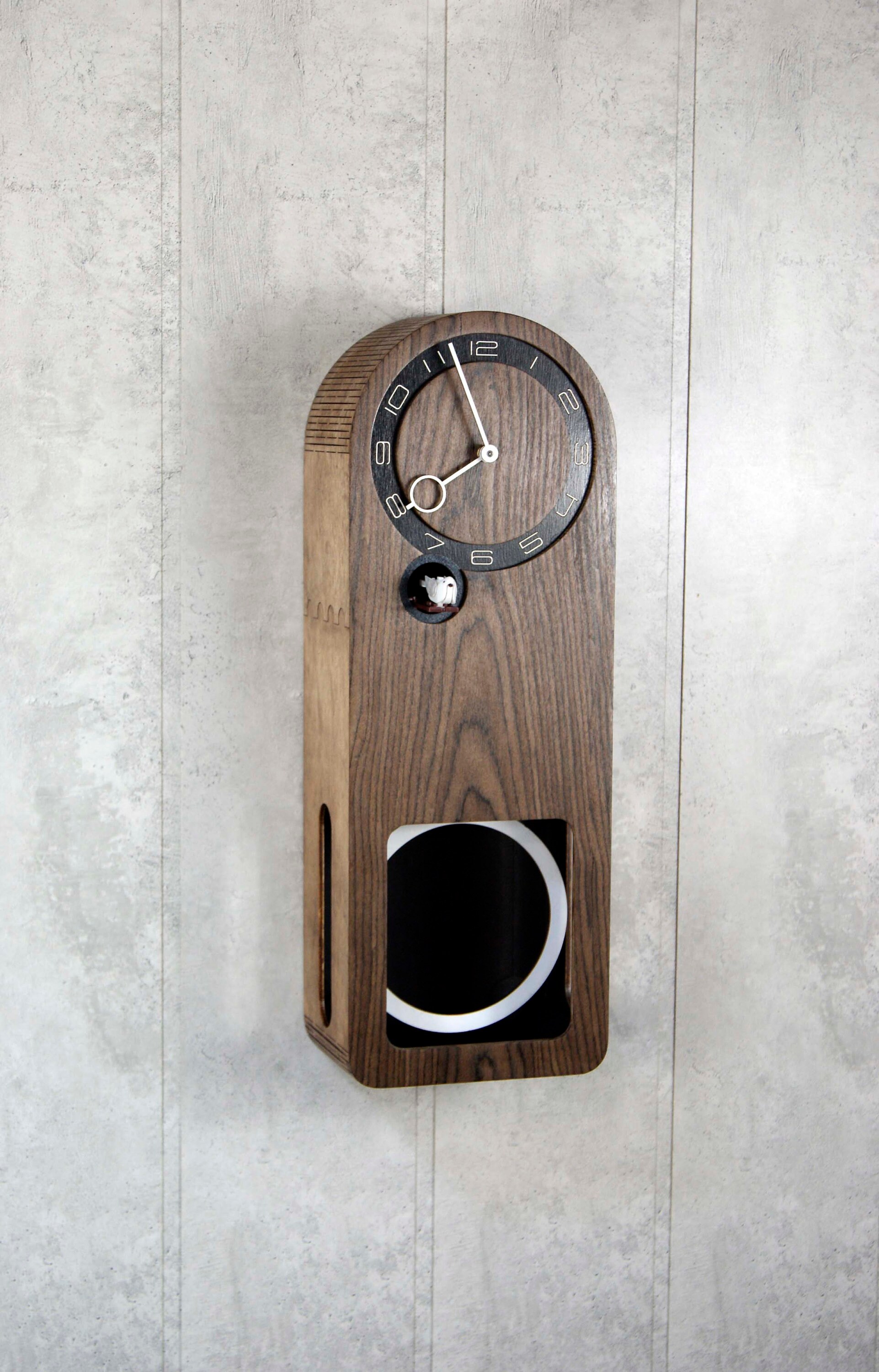 Modern Cuckoo Clock Round Big Pendulum | Etsy