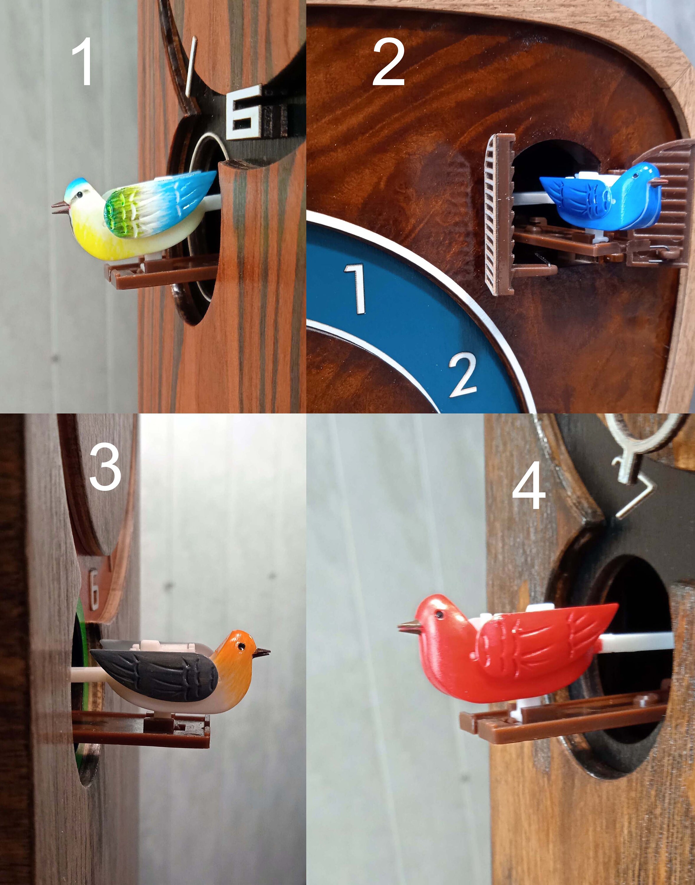 Retro Cuckoo Clock, Red Dial and White Numbers - Etsy