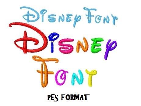 Disney Embroidery Font Instant Download 4 Sizes PES Format - Etsy