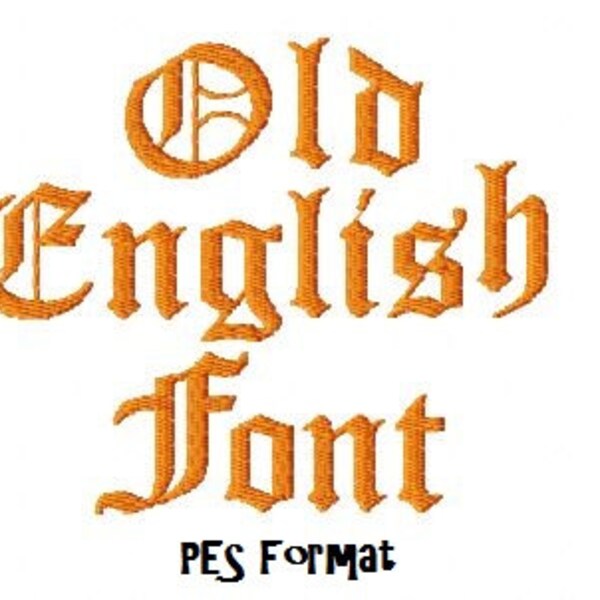 Old English Embroidery Font - Etsy