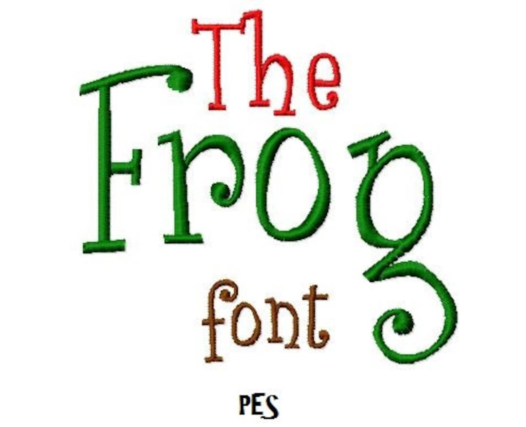 The Frog Embroidery Font Instant Download in 4 Sizes - Etsy Canada