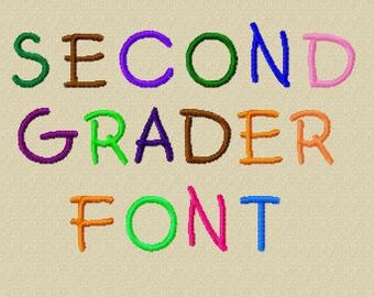 Second Grader Font - Etsy