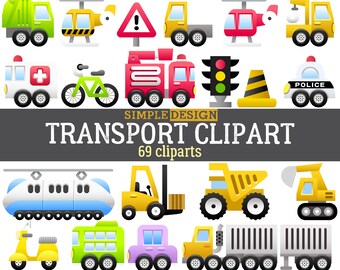 Trucks and Diggers Clipart / Construction Clipart