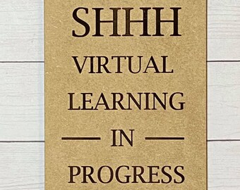 Shhh Virtual Learning Door Hanger // SVG + PDF - Etsy