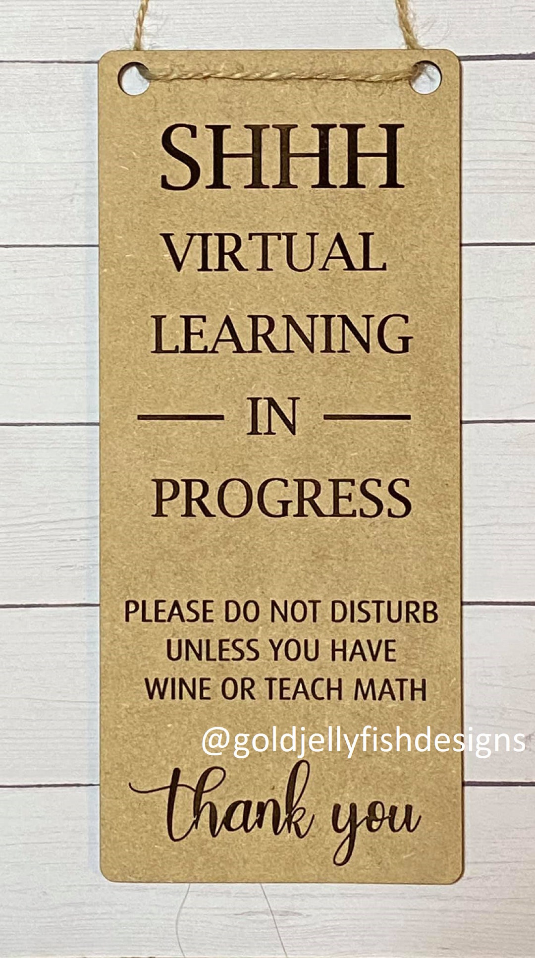 Shhh Virtual Learning Door Hanger // SVG - Etsy