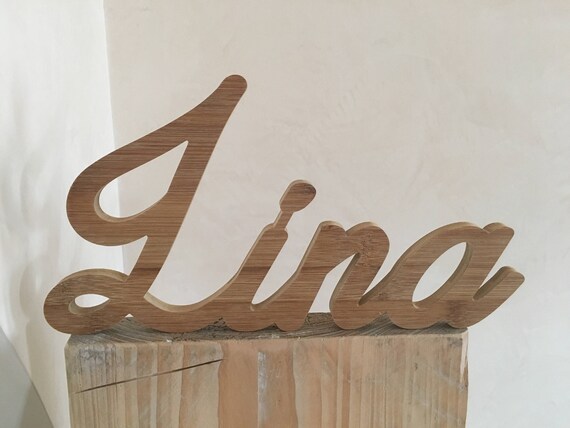 Lina Name aus Holz / Holzschriftzug / Schriftzug aus Holz / | Etsy