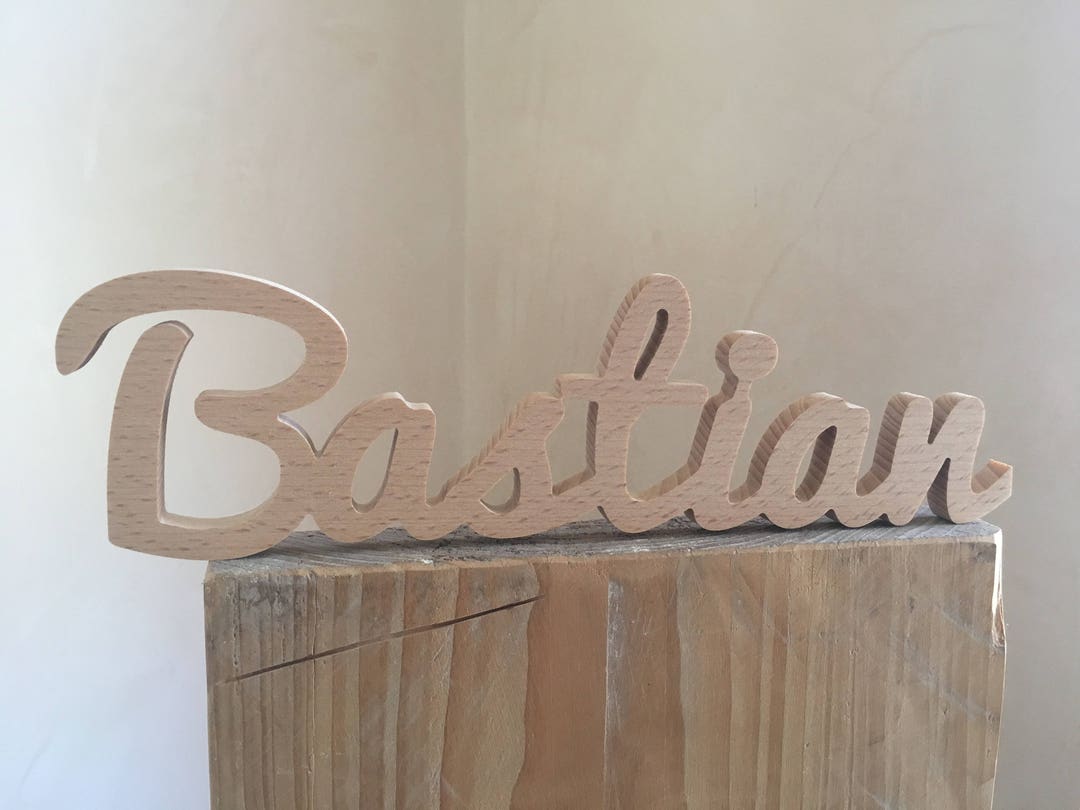 Bastian Name aus Holz / Holzschriftzug / Schriftzug aus Holz ...