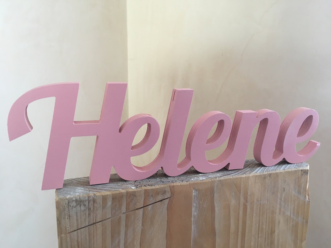 Helene-lacquered Wood/wood Lettering/individual Design - Etsy