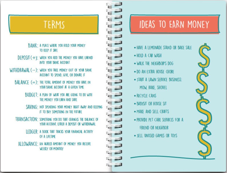 My Learning Ledger: Kid's Budget Planner Workbook - Etsy