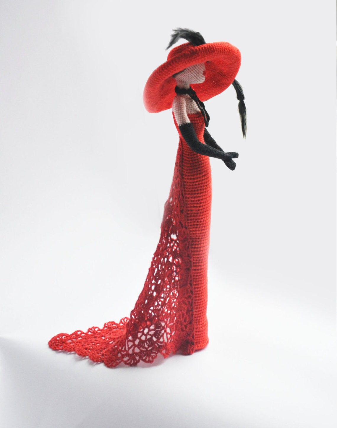 Cloth Doll Crochet Doll Rag Doll Amigurumi Doll Red Doll - Etsy