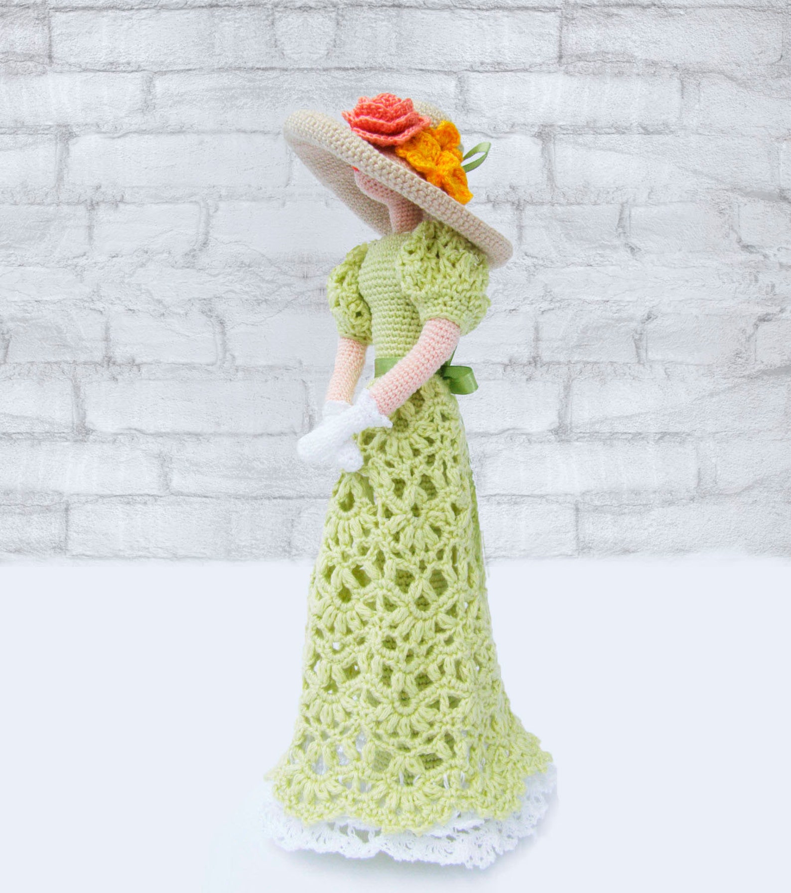 Cloth Doll Crocheted Rag Doll Amigurumi Art Doll in Green - Etsy