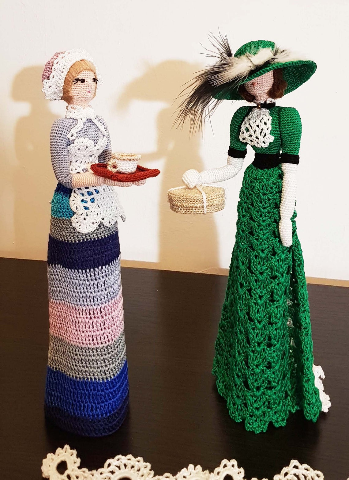Amigurumi Crocheted Doll Art Doll Emerald Lady Gift Idea for - Etsy