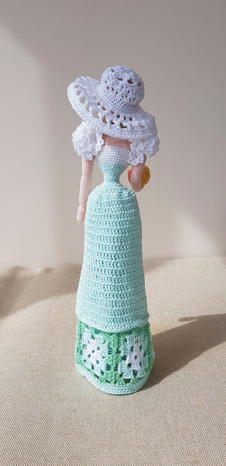 Cloth Doll Crocheted Rag Doll Amigurumi Lady With Apple Art - Etsy