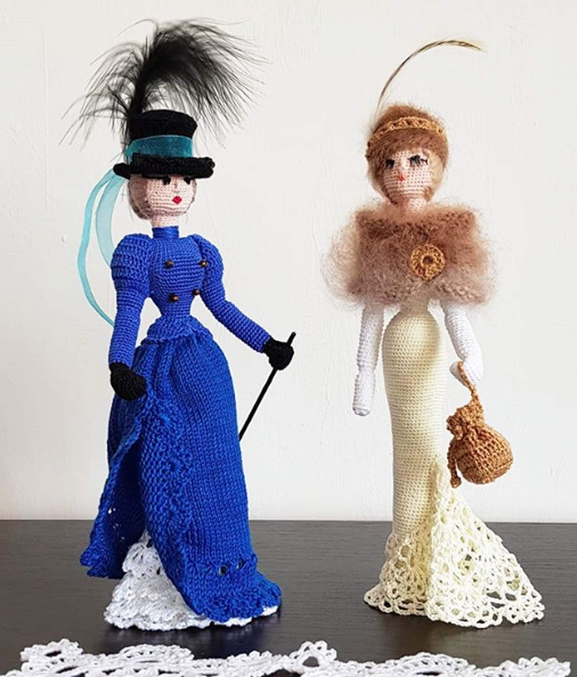 Amigurumi Crocheted Doll, Art Doll Lady in Mantle, Gift Idea for Girl ...