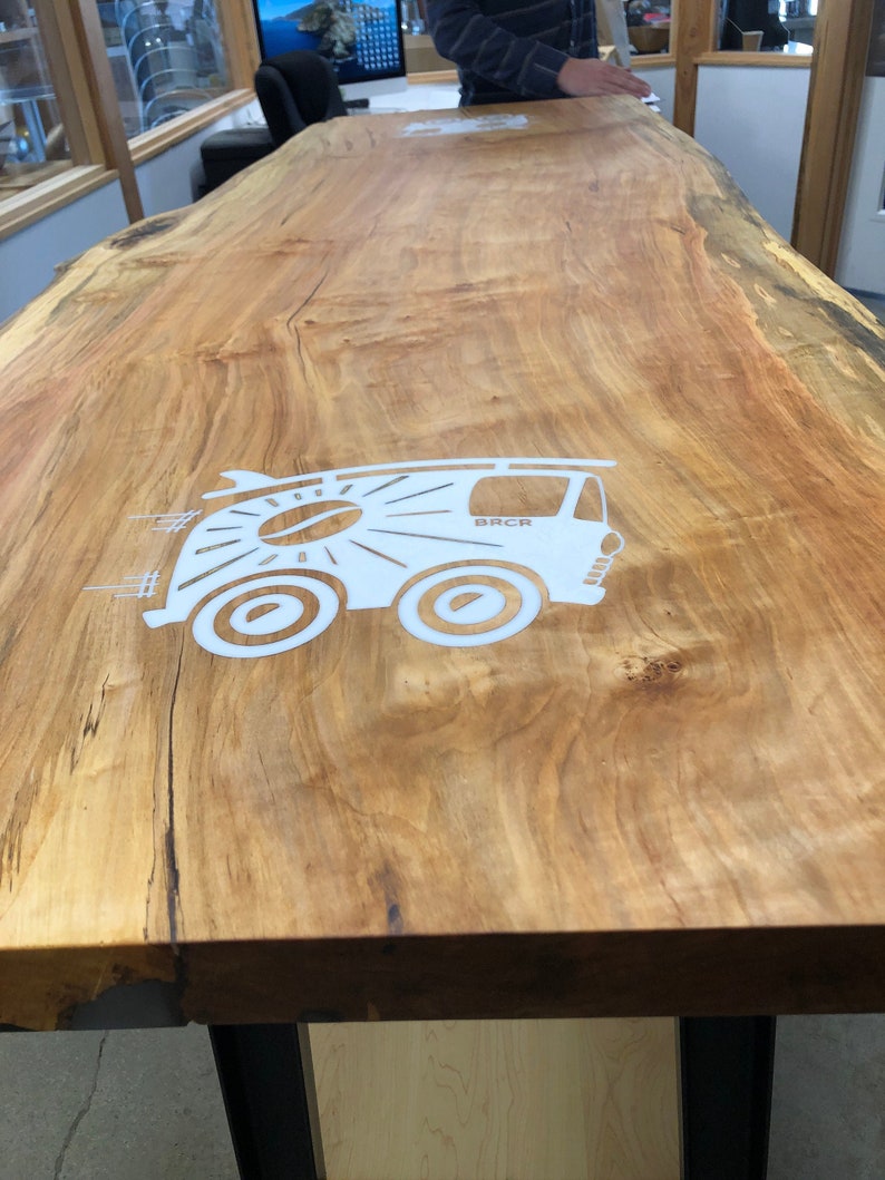 Custom Epoxy Resin Logo Table QUOTE - Etsy